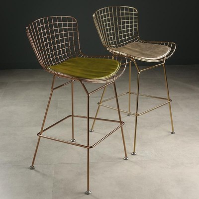 Nordic Hollow Wire Chair Bar Chair Creative Tall Iron Bar Ch