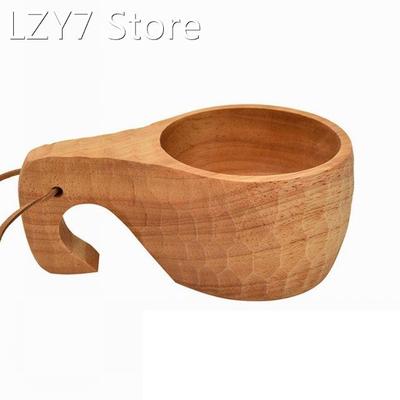 New Chinese Portable Wood Coffee Mug Rubber Wooden Tea Milk
