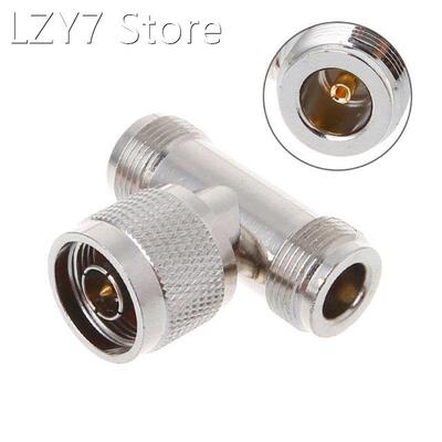 T Shape N Male To 2 N Female Triple RF Connector 3-way Coaxi