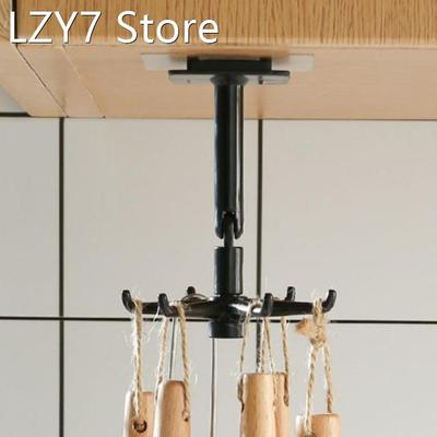 ABS Punch-free Hooks 360 Degree Rotatable Stable Wall Mounte