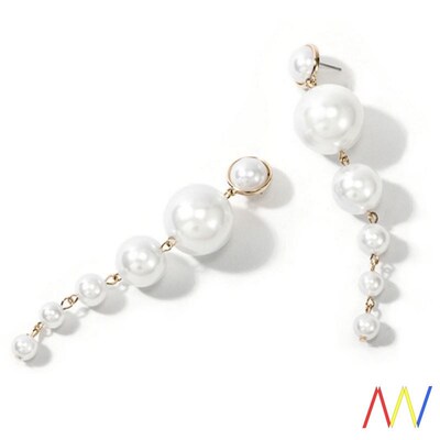 Earings Big Simulated Pearl String Drop Earrings For Women