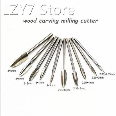 3mm or 2.35mm Wood Milling Cutter Tool Carving Rasps 3-8mm W