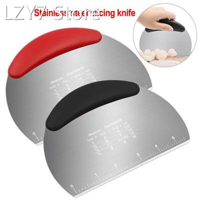 NEW Stainless Steel Dough Scrapers Cream Smooth Cake Spatula