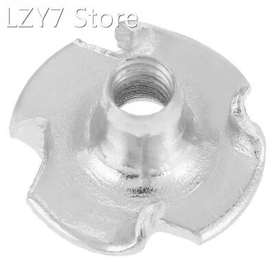 100Pcs/Lot Zinc Plated Carbon Steel T Nut Four-Pronged Tee N
