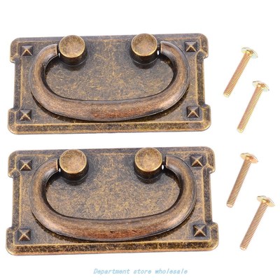 2 Set Antique Door Cupboard Drawer Cabinet Drop Handle Knob
