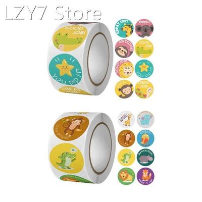 2022 New 500pcs Reward Stickers Animal Designs 1 Inch Motiva