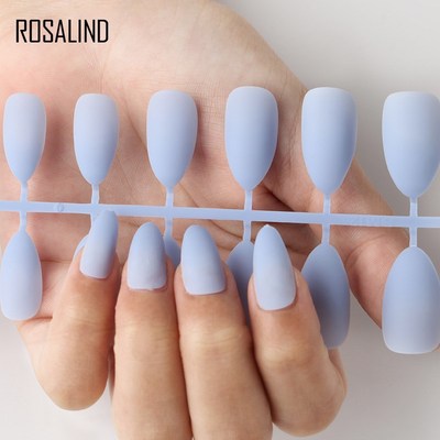 ROSALIND  Fake Nails Matte False nail 24pcs Detachable tips