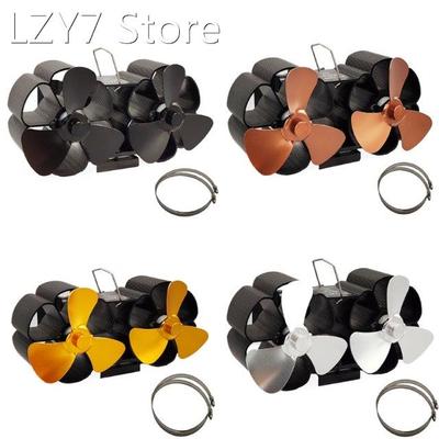 6-Blade Stove Fan Heat Powered Fan for Wood Burning Stove Fi