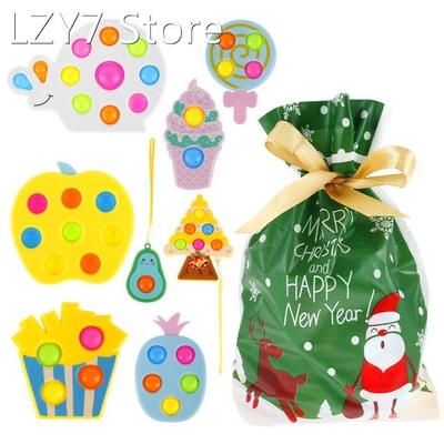 Christmas Countdown Calendar Toys Set Push Antistress Fidget