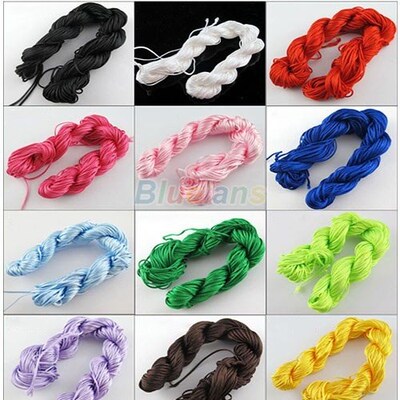 bluelans 25m nylon cord thread chinese knot macrame rattail