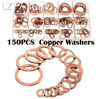 150pcs 15Sizes Assorted Seal Flat Ring Gasket Set Plug Washe
