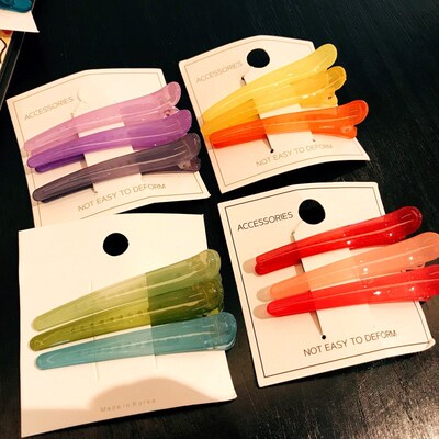 A group of 3 refreshing colorful jelly color sweet girl hair