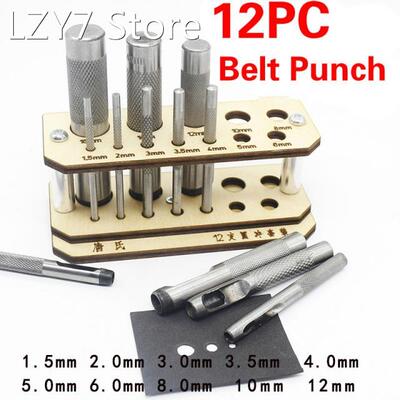 12PC/set Pick Leather Tools Leather Punch Leathercraft Hole