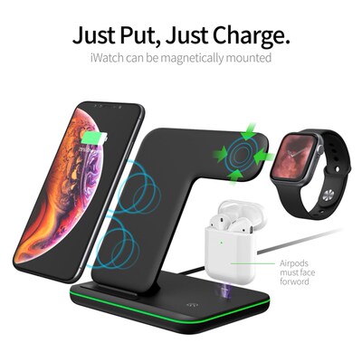 Z5 3 in 1 Wireless Charger Charging Dock Station for Apple