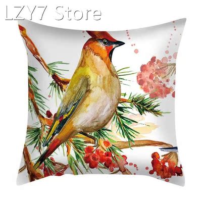 45*45cm Flower Bird Pattern Pillowcase Home Hotel Decorative