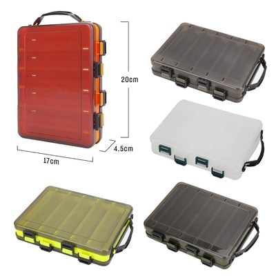 Fishing Tackle Storage Box Plastic Organizer Box Double Side