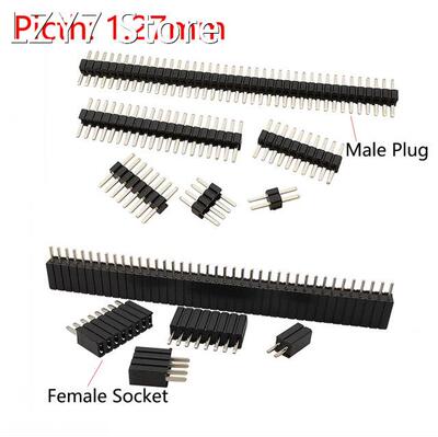 10Pcs 1.27 mm Single Row Male Female Plug Socket Breakaway P