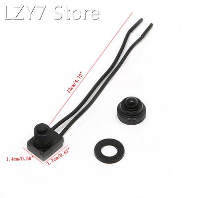 12V Waterproof Push-Button On-Off Switch With 4 Leads Mot