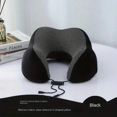 1pc Slow Rebound Travel Pillow, U-shaped Headrest Neck Suppo