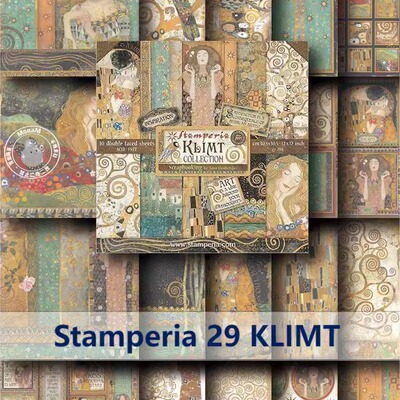 Stamperia29-大尺寸junk journal克里姆特KLIMT复古素材自制纸本