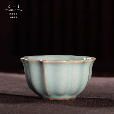 问鼎汝窑癸卯宝相杯茶杯主人杯景德镇高档个人专用手工功夫茶具