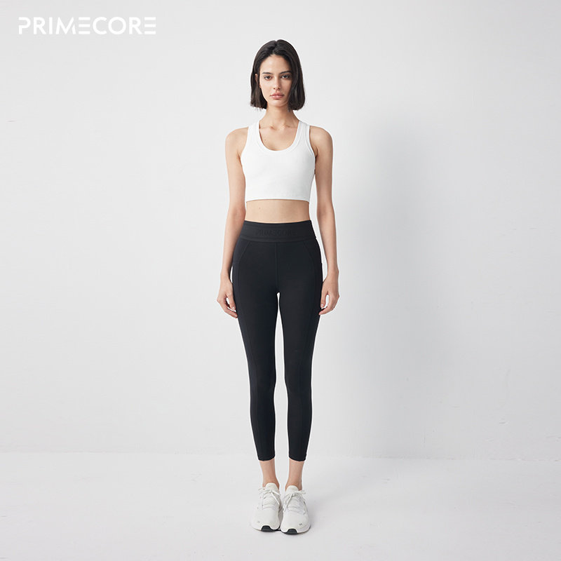 PRIMECORE丨P.C罗纹截腰无袖U领短款瑜伽背心 TW13-FPS_虎窝淘