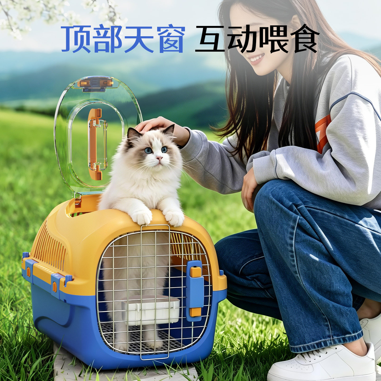 宠物航空箱猫咪专用猫箱猫笼子外出可携式车载狗笼小型犬托运箱猫