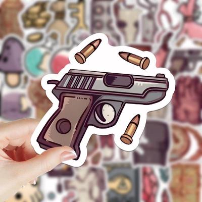 diy手机壳卡通动漫Q版武器贴纸