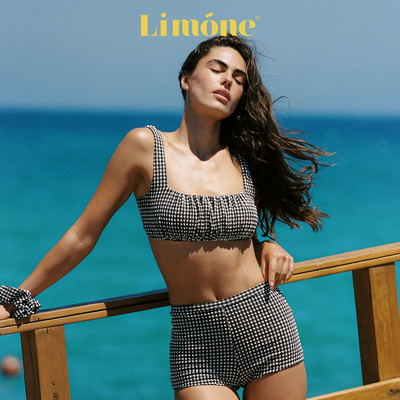 Limone海边度假宽吊带分体泳衣