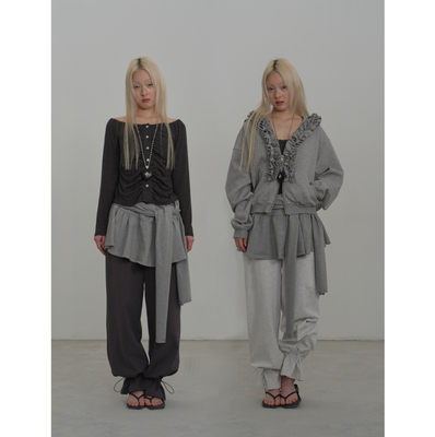 慵懒风束脚裤香蕉卫裤