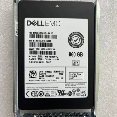 / 960G SSD SATA PM883a企业级固态硬盘读取密集型0V36D9议价