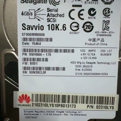 02310LYS 900G 10K SAS 2.5硬盘 ST900MM0006议价