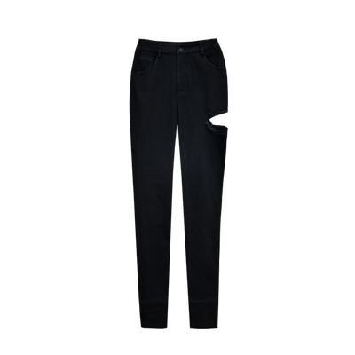 吸引力俏云曦破洞牛仔小腿裤