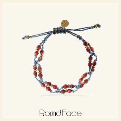 RoundFace 2026ss新品天然多宝石串珠编织复古法式度假风首饰礼物