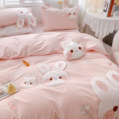 公主风全棉水洗棉四件套