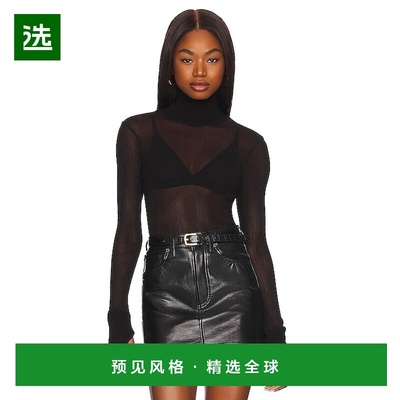 1h可退 香港直邮enza costa 女士 网纱翻边高领上衣 CMSR3913