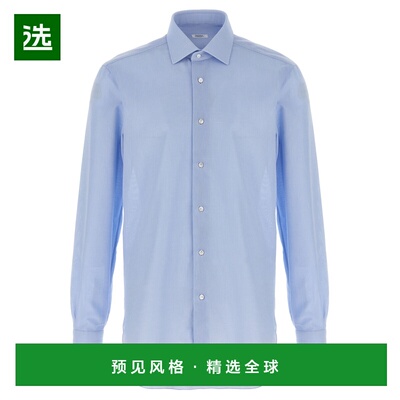 香港直邮BARBA 男士衬衫 D2U12P01470070003 SS2025 浅蓝色 Honey