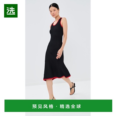 1h可退 香港直邮Wales Bonner 女士 Sun 针织连衣裙 black黑色 舒