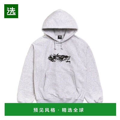 香港直邮STUSSY 男士针织衫 19251430062 AW2025 白色 连帽卫衣