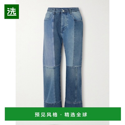 1h可退 香港直邮Fortela 女士 拼布直筒牛仔裤 WJOLEEN09999D