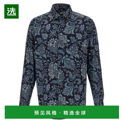 香港直邮Etro 艾特罗 男士 佩斯利印花長袖襯衫 MRIB000199SA5L8