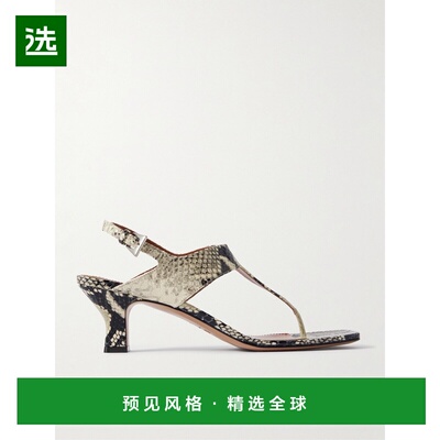 1h可退 香港直邮Paris Texas 女士 Portofino 蛇皮质感凉鞋 PX158