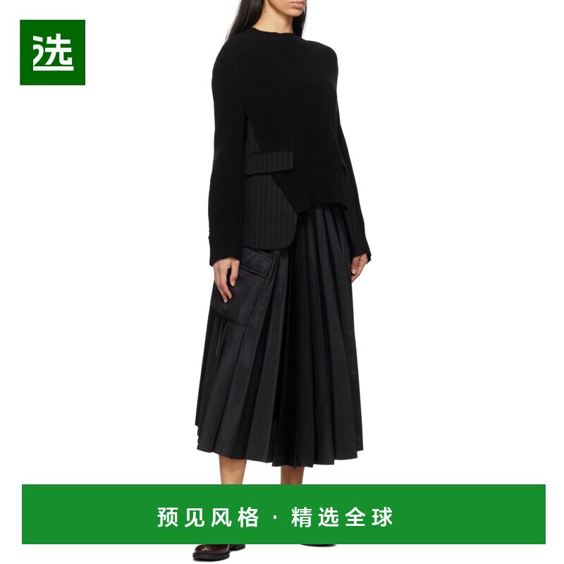 香港直邮Sacai 褶皱半身裙 SCW206正品流行穿搭时尚百搭高级感