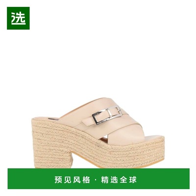 1h可退 香港直邮Sergio Rossi 塞乔·罗西 女士 帆布面凉鞋