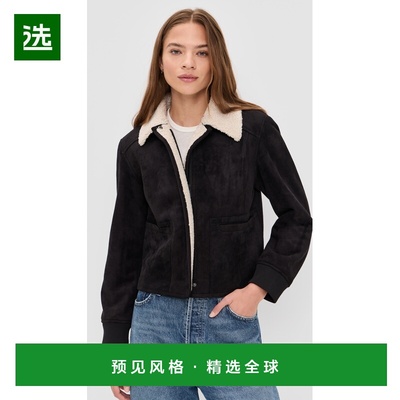 1h可退 香港直邮Velvet 女士 Juno 仿绒面革夹克  舒适时尚