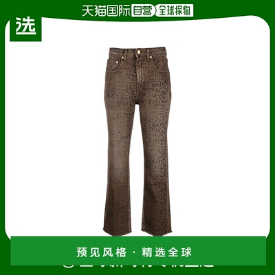 香港直邮Golden Goose Deluxe Brand 直筒豹纹牛仔裤 GWP00843.P0