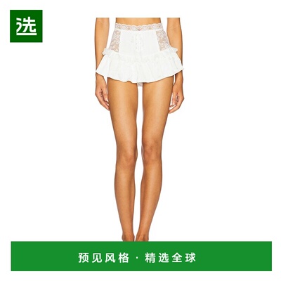 1h可退 香港直邮for love lemons 女士 羊毛束腰半身裙 SKSP2053S