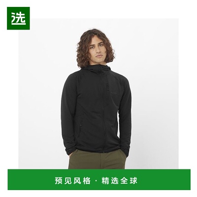 欧洲直邮Salomon萨洛蒙 ESSENTIAL LIGHTWARM系列男士深黑色连帽