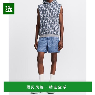 香港直邮Dior Dior Oblique 无袖连帽卫衣 483J647A0907迪奥