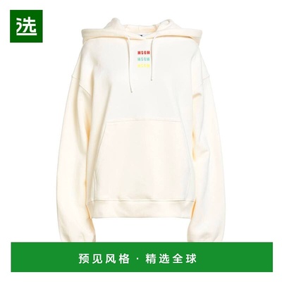 1h可退 香港直邮Msgm 女士 连帽卫衣 beige米色 舒适时尚